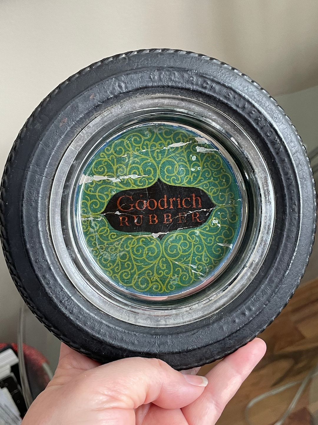Antique Tire Ashtray Goodrich Silvertown 1930s, Depression Era Ashtray ...