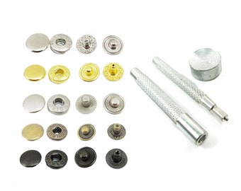 20 50 100 200 Set Jean Tack 17mm 5/8 Look Inside Fine Snap Button Stud ...