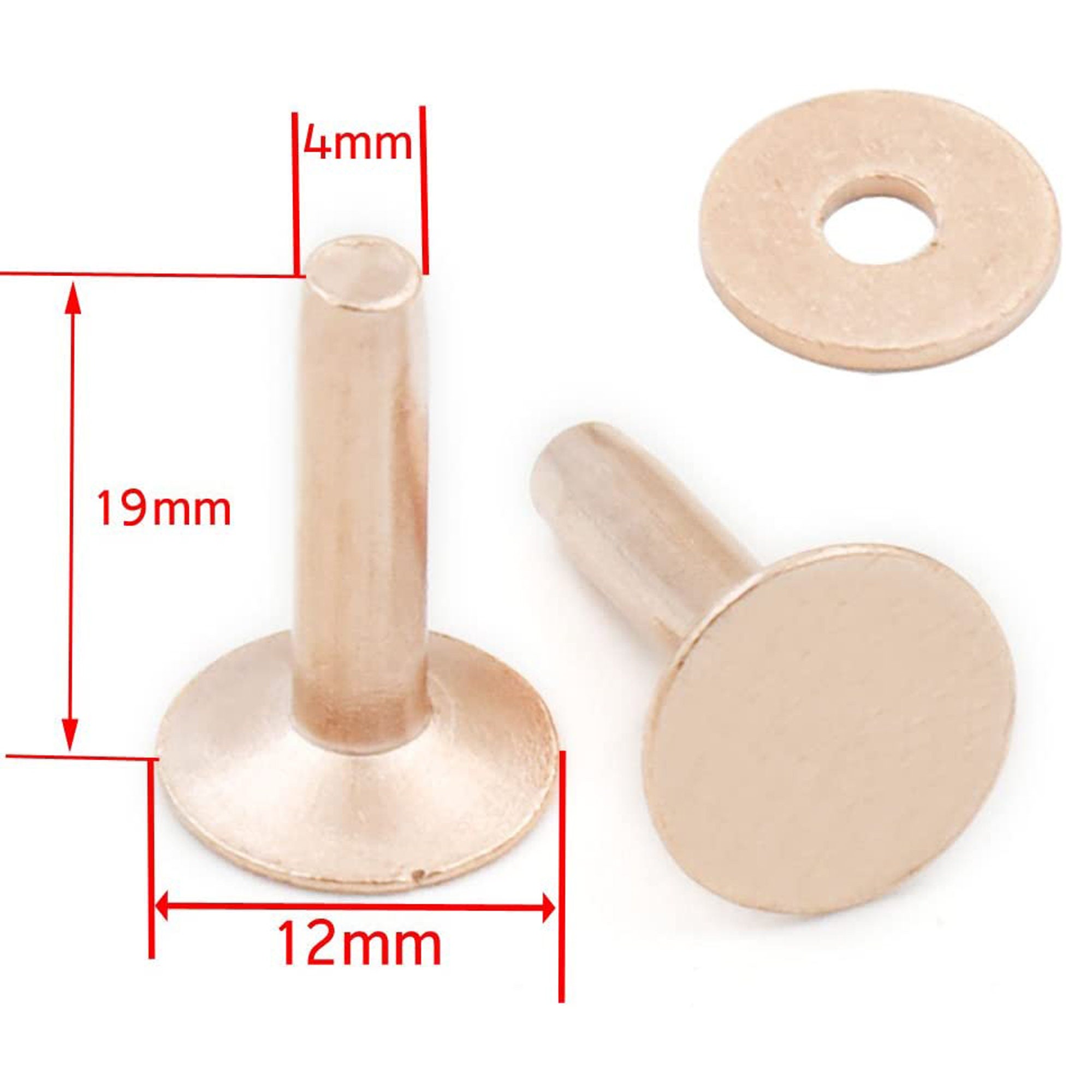 Brass Rivets & Burrs Permanent Leather Craft Fasteners Gauge - Etsy ...