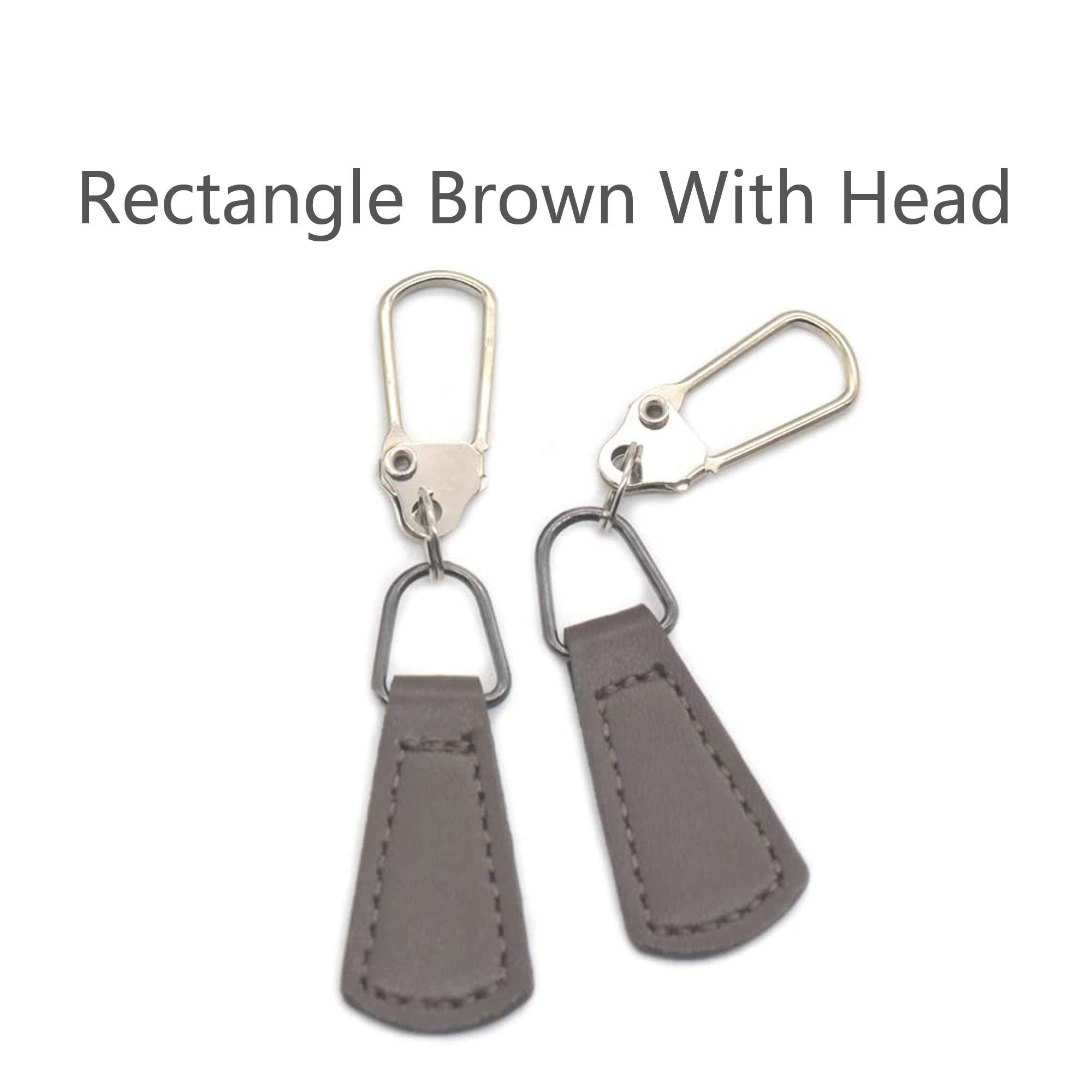 Metal 5 PU Leather Zipper Slider Fixer Puller Tab Instant Bag - Etsy