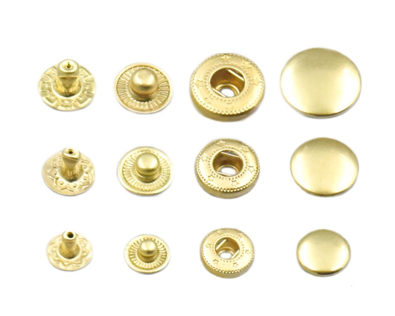 10 20 50 100 Pcs 10 12 15mm Brass Snap Fastener Rapid Rivet - Etsy