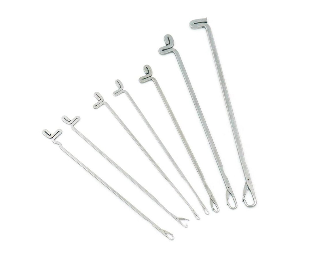 7 Size Latch Needles Crochet Hook Knitting Bearded Hooked Needles - Etsy