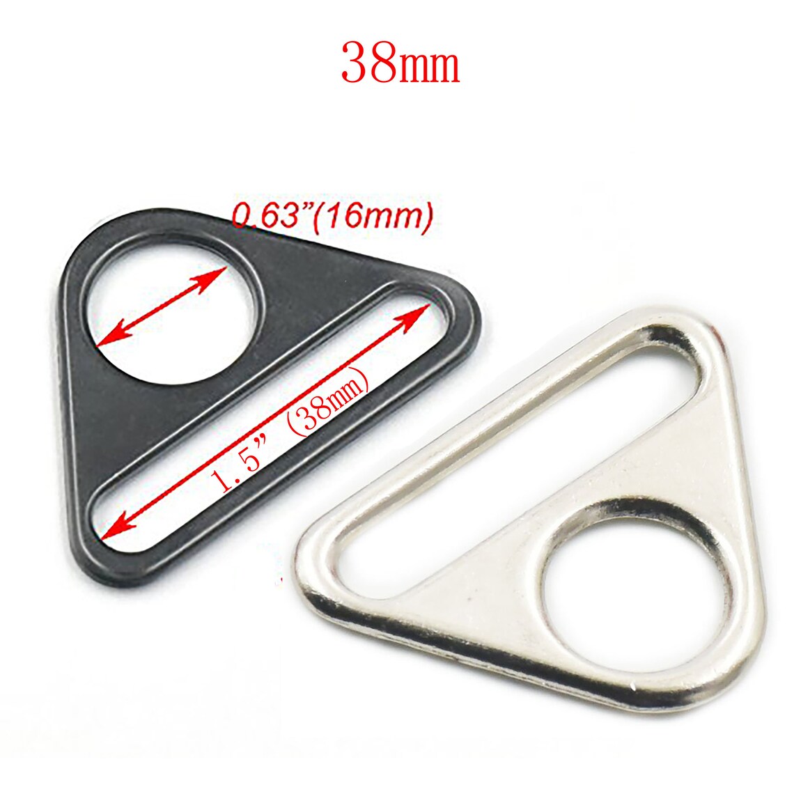 5 10 20 Pcs 25 38mm Metal Triangles Adjuster D Ring Buckle | Etsy