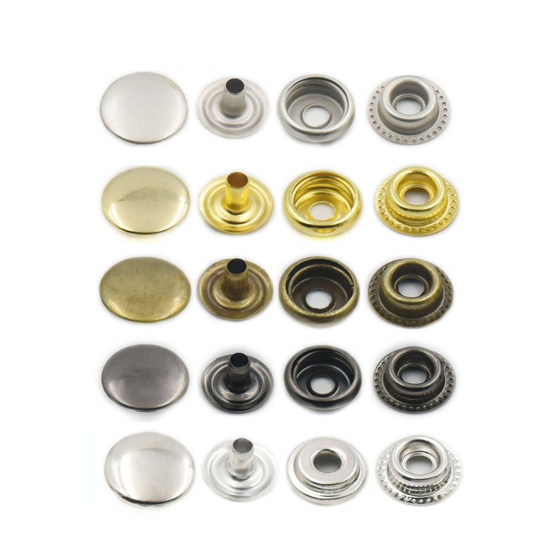25 50 100 Pcs 12mm 15mm Fastener Rapid Rivet Buttons Metal - Etsy