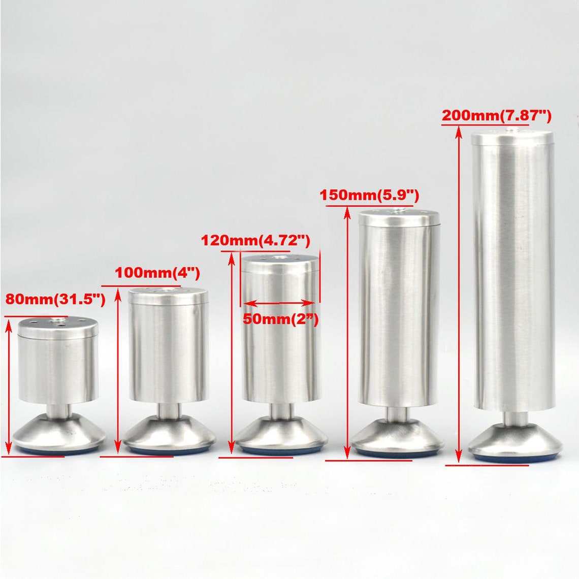 4 Pcs Adjustable Stainless Steel Cabinet Metal Legs Kitchen - Etsy