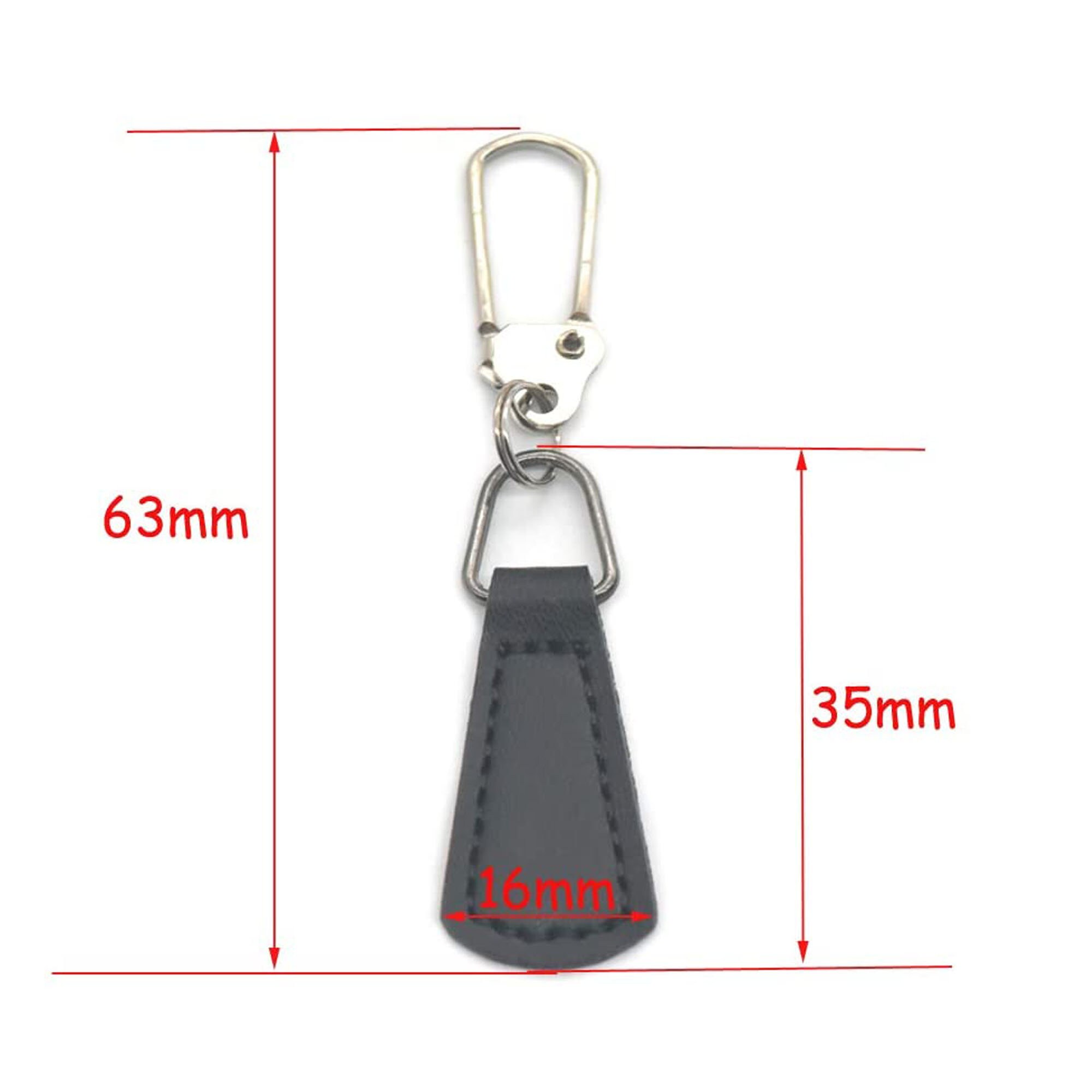 Metal 5 PU Leather Zipper Slider Fixer Puller Tab Instant Bag - Etsy