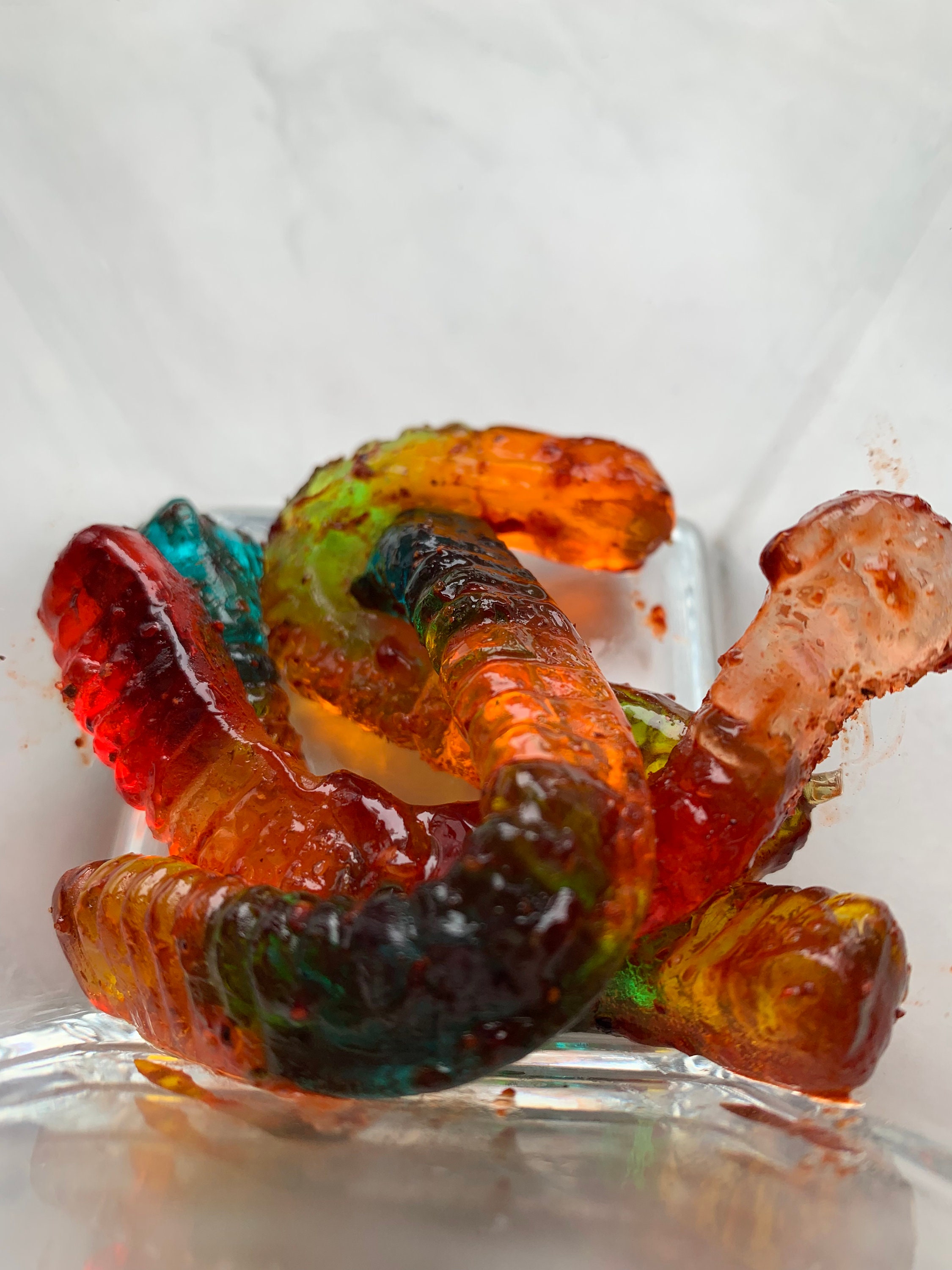 Gourmet Sweet and Spicy Gummy Worms Coated in a Tasty Homemade - Etsy