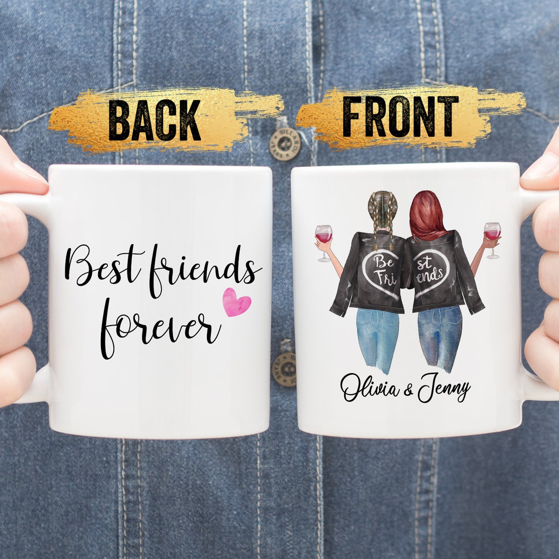 Best Friends Mug Personalized Best Friend Mug Custom Best - Etsy