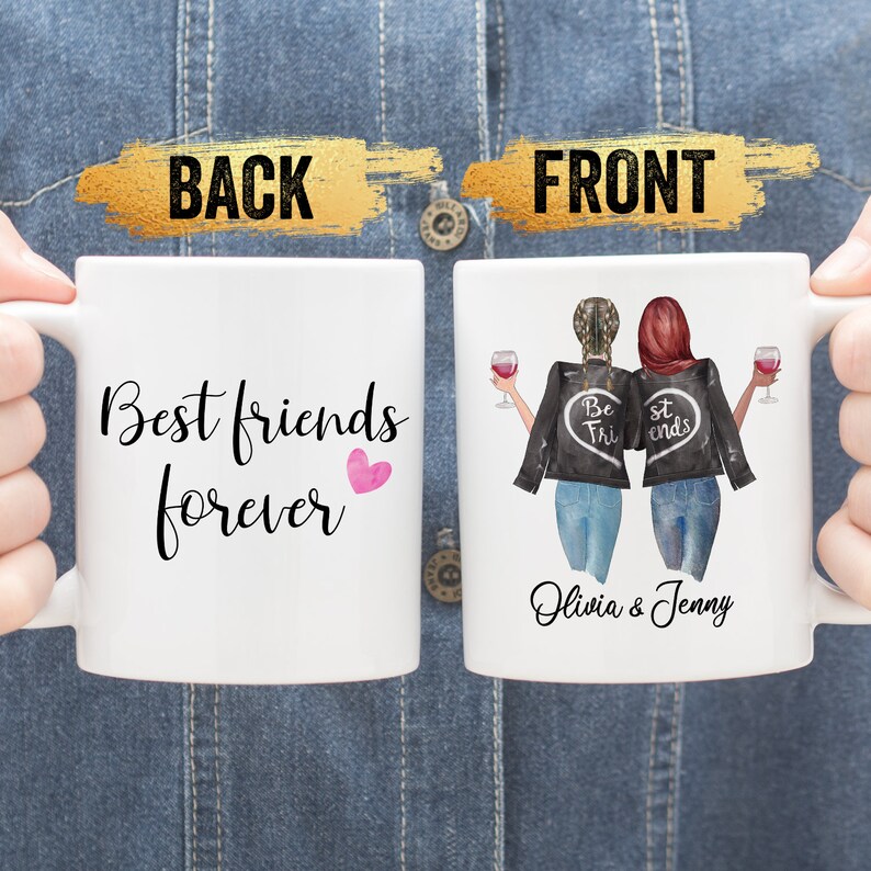 Best Friends Mug Personalized Best Friend Mug Custom Best - Etsy