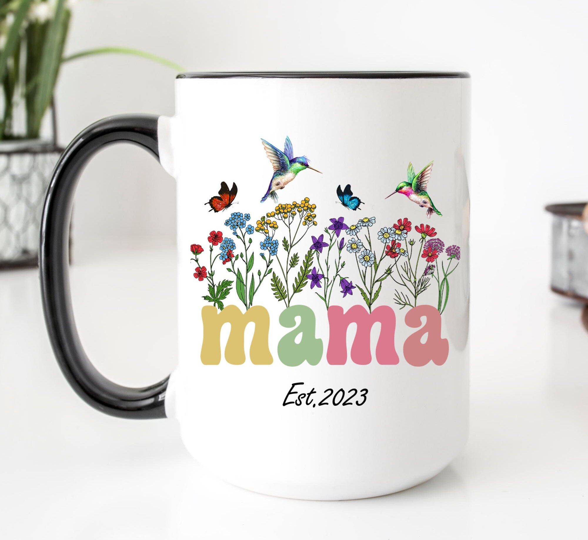 Custom Mama Mug Mom Est 2023 Mother's Day Coffee Mug - Etsy