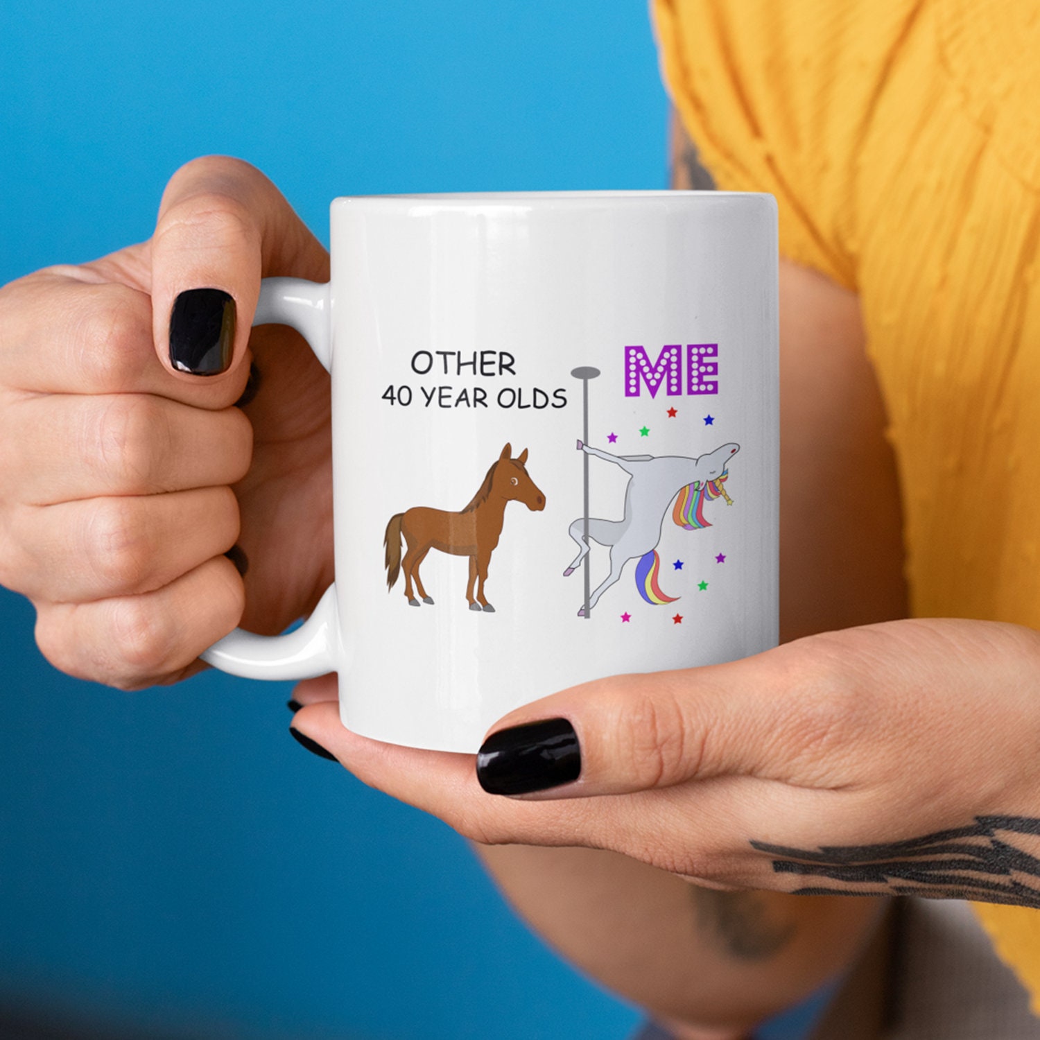 40th Birthday Coffee Mug Unicorn 40th Birthday Mug Other 40 | Etsy
