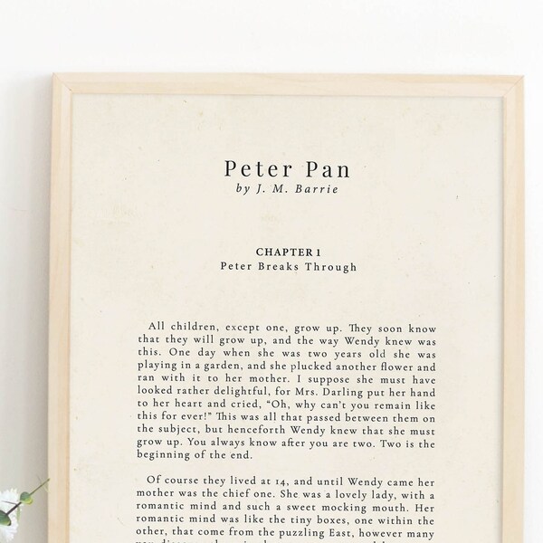 Peter Pan Quote - Etsy