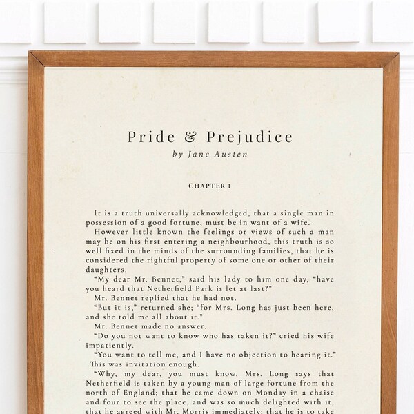 Pride and Prejudice Art - Etsy