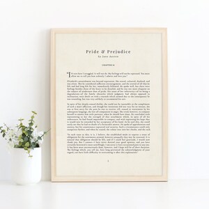 Pride and Prejudice Art, Chapter 34 Vintage Wall Art, Jane Austen ...