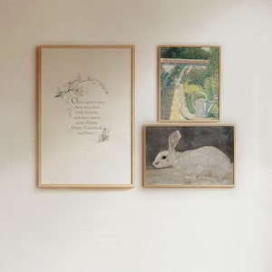 Peter Rabbit Nursery Art Set of Three, Vintage Rabbit Painting, Once ...