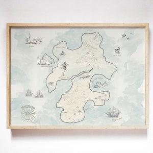 Peter Pan Neverland Map PRINTABLE Landscape Nursery Art - Etsy