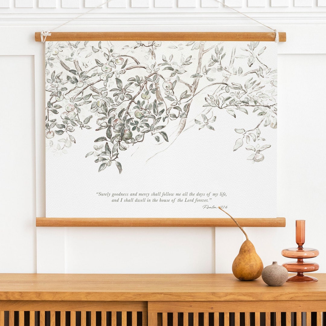 Psalm 23 Apple Tree Sketch: Christian Scripture Art (digital Download ...