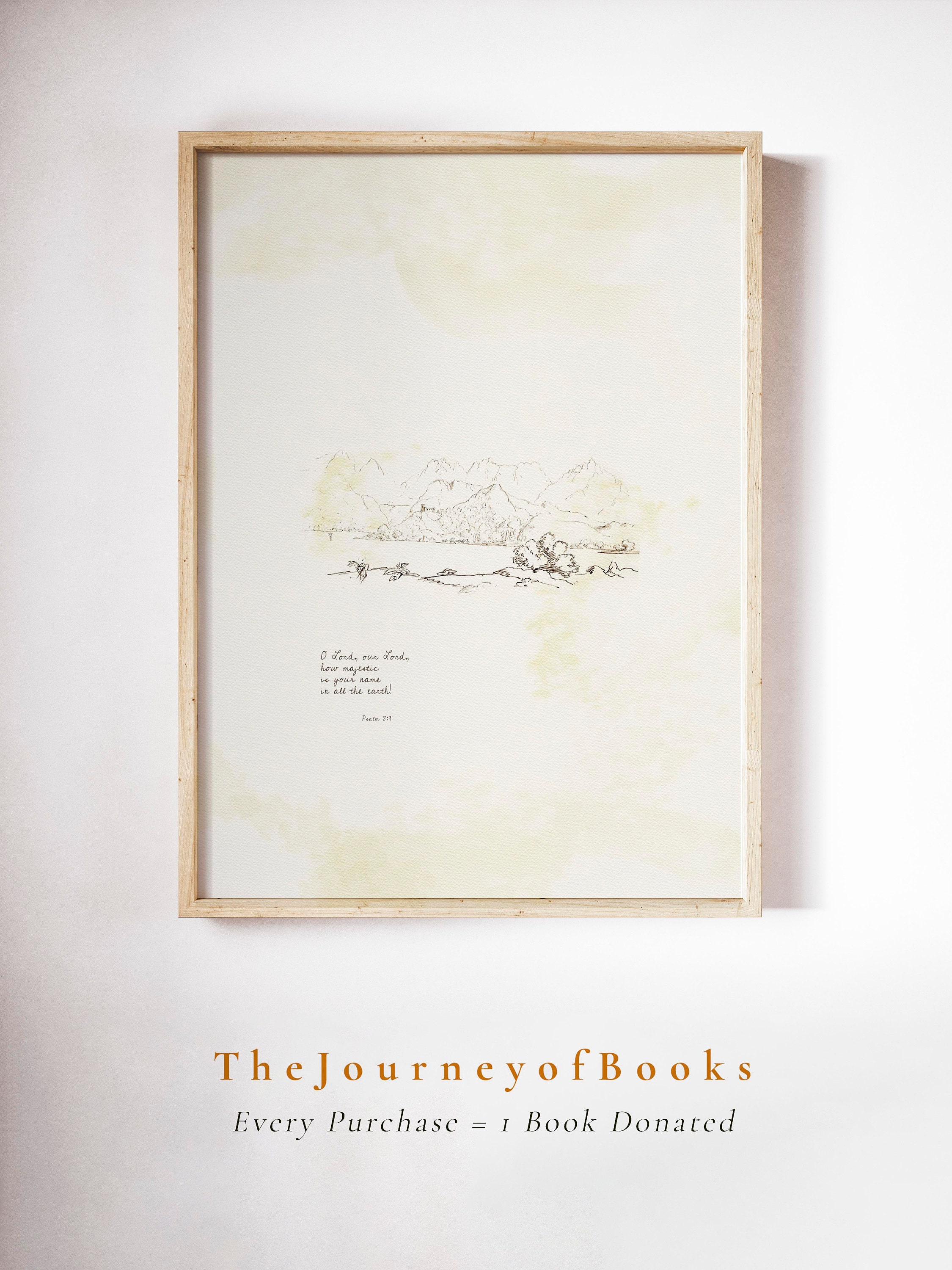 Psalm 8 Christian Wall Art O Lord How Majestic is Your Name | Etsy