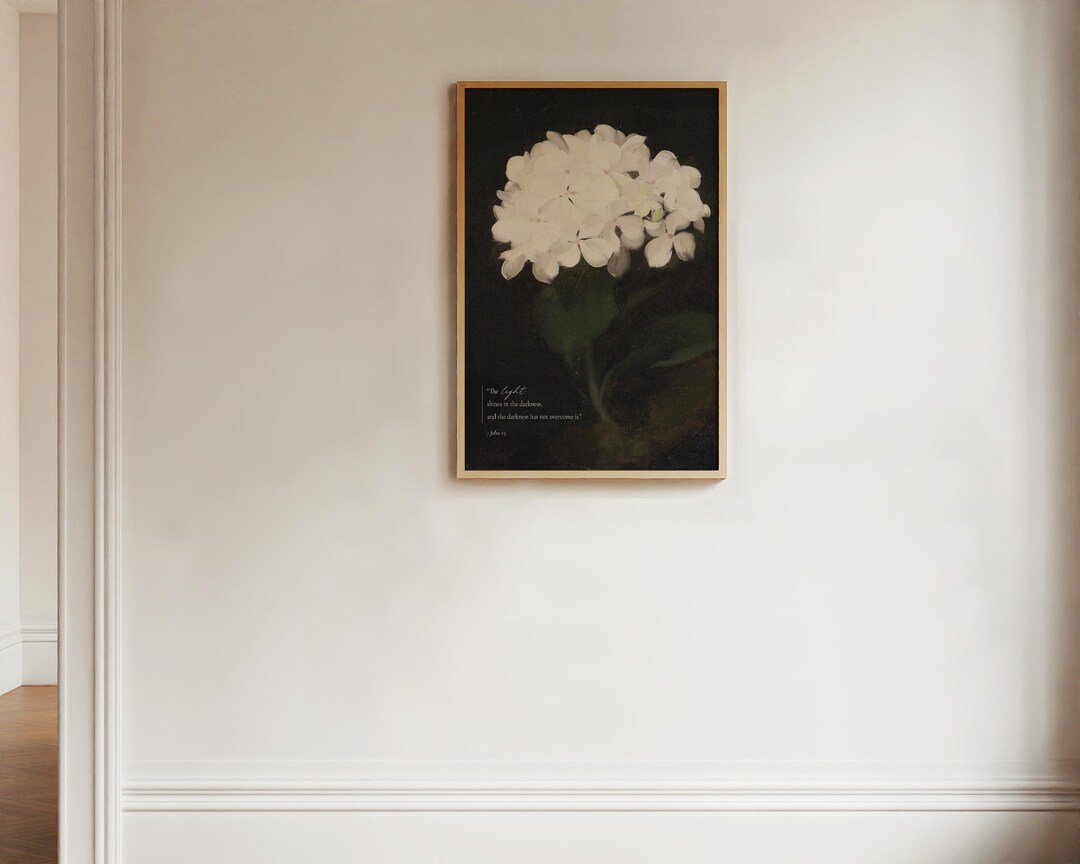 Bible Verse Wall Art, John 1:5 the Light Shines in the Darkness ...