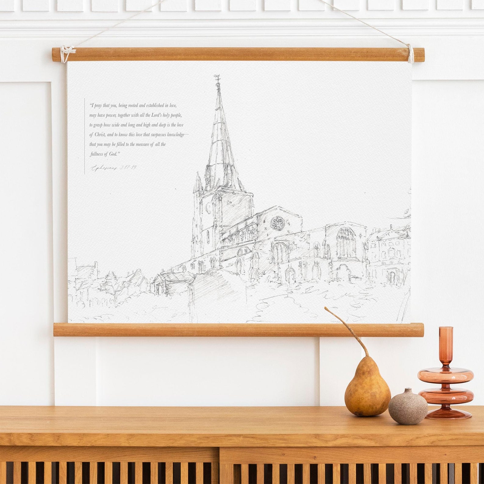 Christian Bible Verse Art Vintage Sketch Drawing of a Church - Etsy