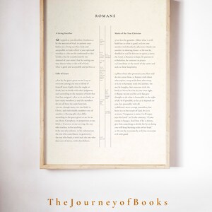 Romans 12 Christian Bible Page, Vintage Art PRINTABLE, Entire Chapter ...