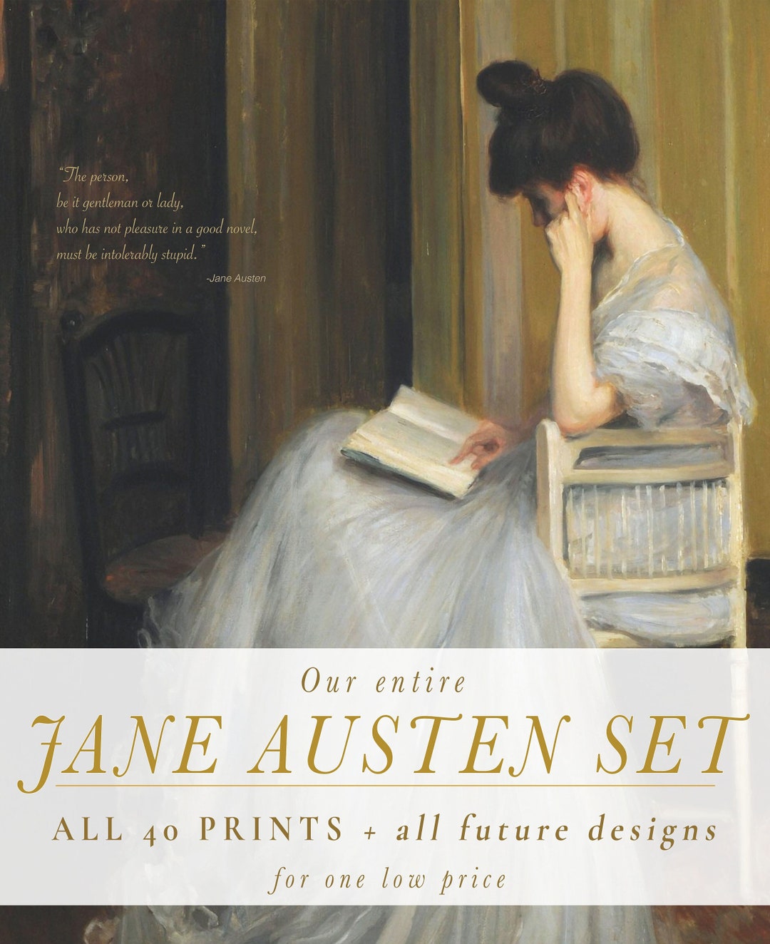 Jane Austen Entire Gallery Art Set, Pride and Prejudice Pemberley Wall ...