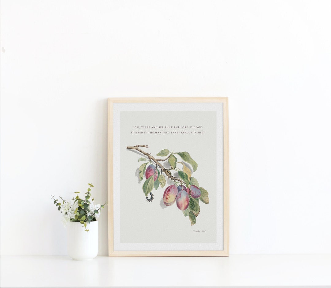 Christian Art for the Kitchen, Scripture Art PRINTABLE, Taste and See ...