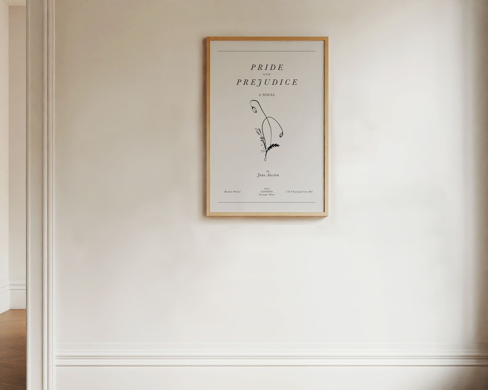 Pride and Prejudice Poster Vintage Style Literary Book Cover - Etsy