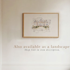 Pemberley Watercolor Print: Pride and Prejudice Wall Art (digital ...