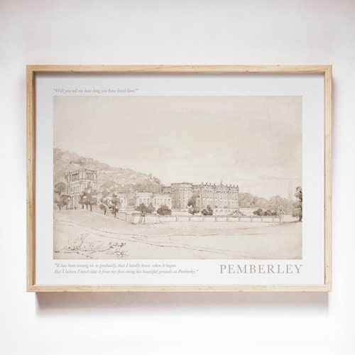 Pride and Prejudice Illustration Print - Etsy