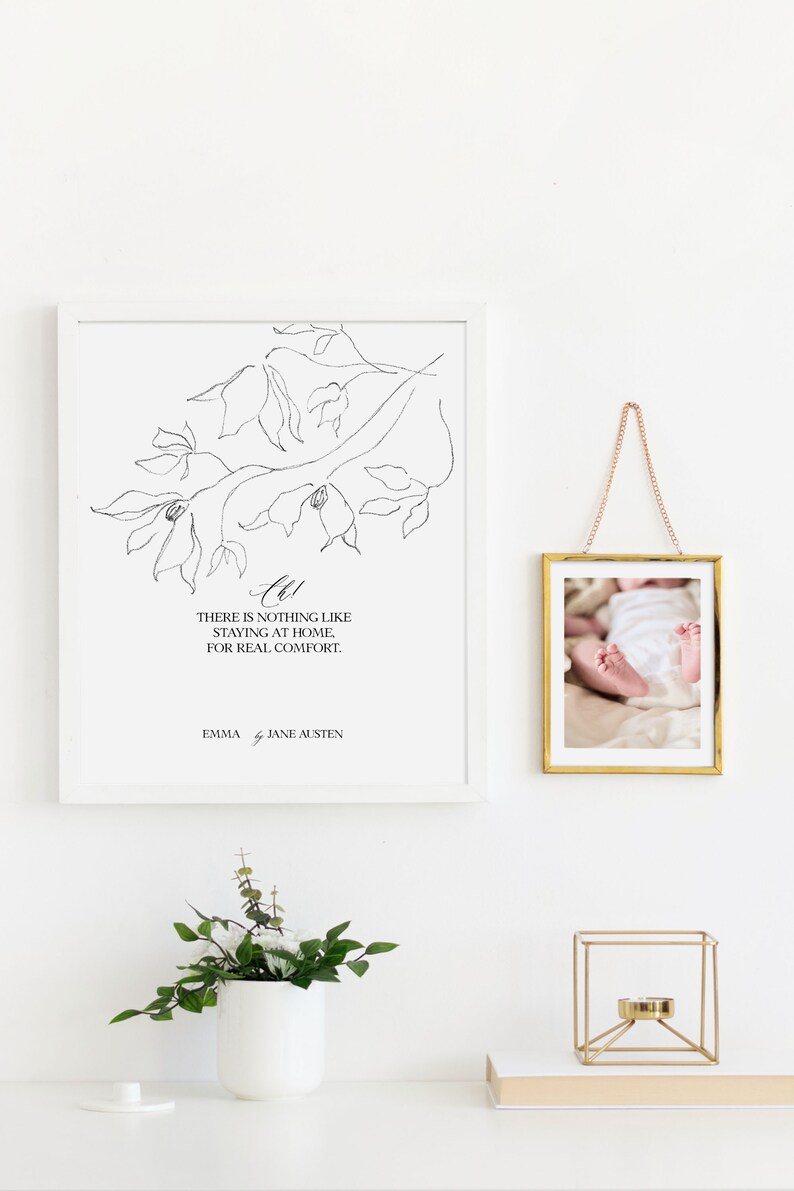 Jane Austen Print Literature Poster Literary Gifts Printable - Etsy