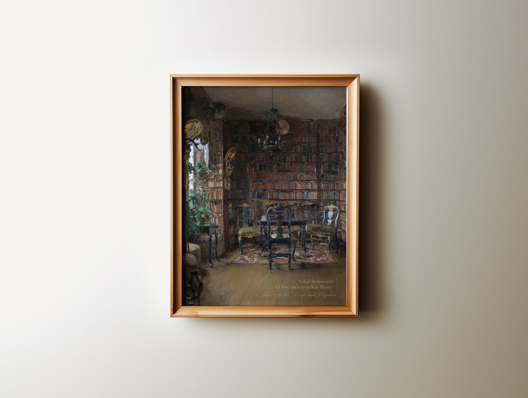 Pride and Prejudice Excellent Library Quote Printable, Jane Austen Wall ...