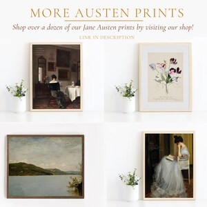 Jane Austen Print Literature Poster, Literary Gifts Printable Wall Art ...