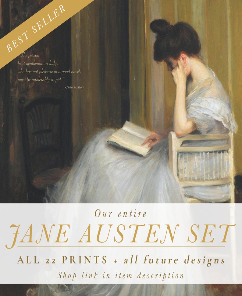 Pride and Prejudice Poster Vintage Style Literary Book Cover - Etsy