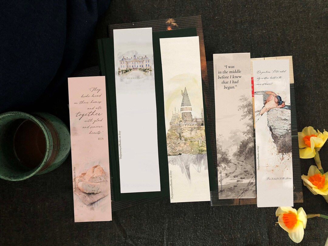Printable Literary Bookmarks, Set of Five Bookmarks, Jane Austen, Peter ...