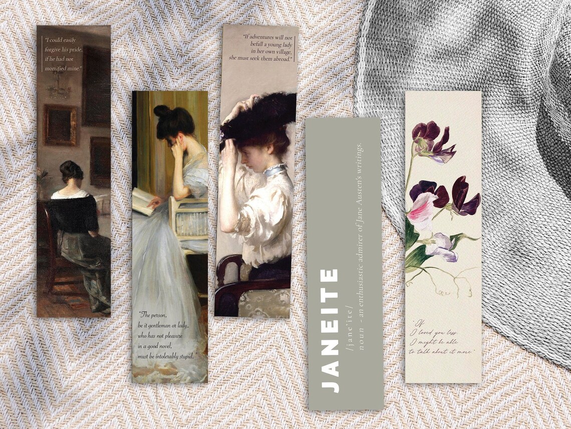 Jane Austen Printable Bookmarks Austen Quote Bookmark - Etsy