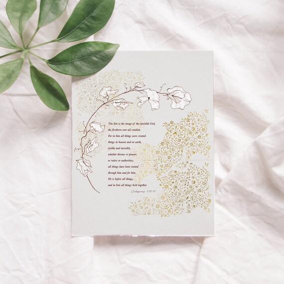 Christian Wall Art Bible Verse Printable Hand-drawn | Etsy UK