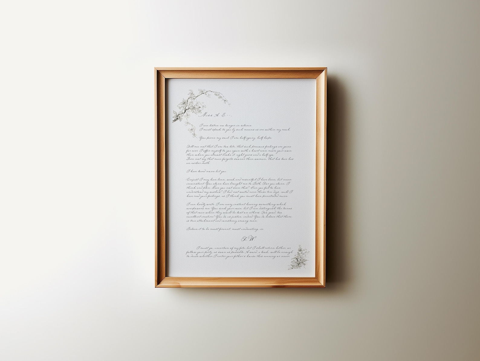 Captain Wentworth's Letter, Jane Austen Persuasion Art, Classic Book ...