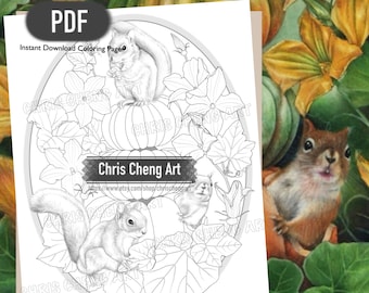 Autumn Forest Witch Coloring Page Grayscale Illustration Elf Fantasy ...