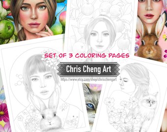 Chris Cheng Coloring Pages - Etsy