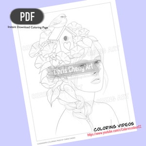 Coloring Page "casssandra" | Instant Download Printable File (PDF) - Etsy