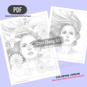 2 Versions Coloring Pages "isla" | Instant Download Printable Files ...