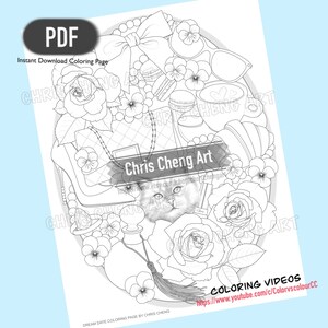 Coloring Page "dream Date" | Instant Download Printable File (PDF) - Etsy