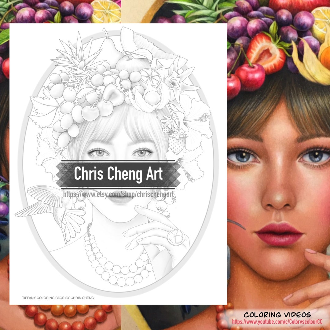 Coloring Page tiffany Instant Download Printable File PDF - Etsy