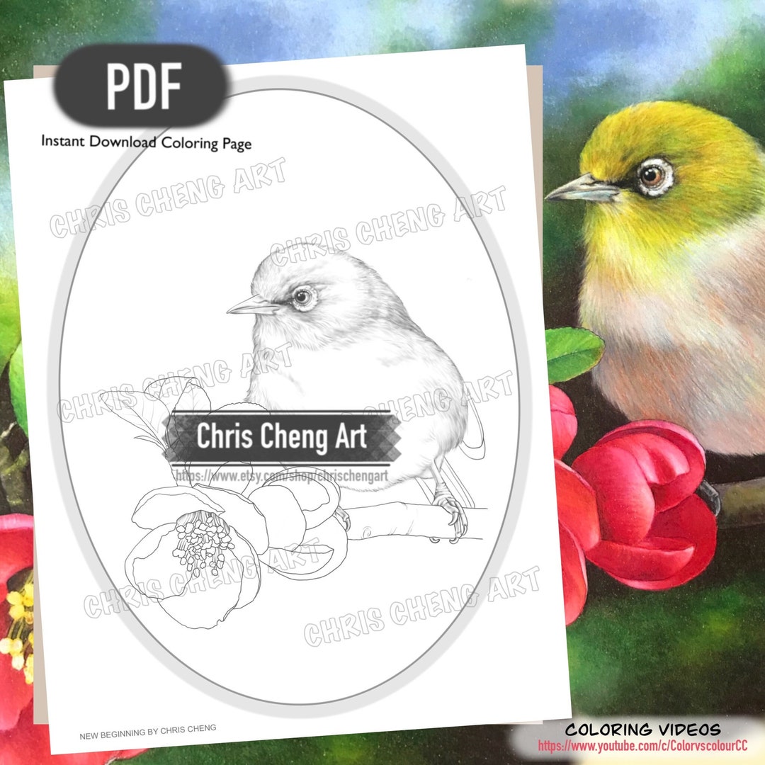 Coloring Page "new Beginning" | Instant Download Printable File (PDF ...