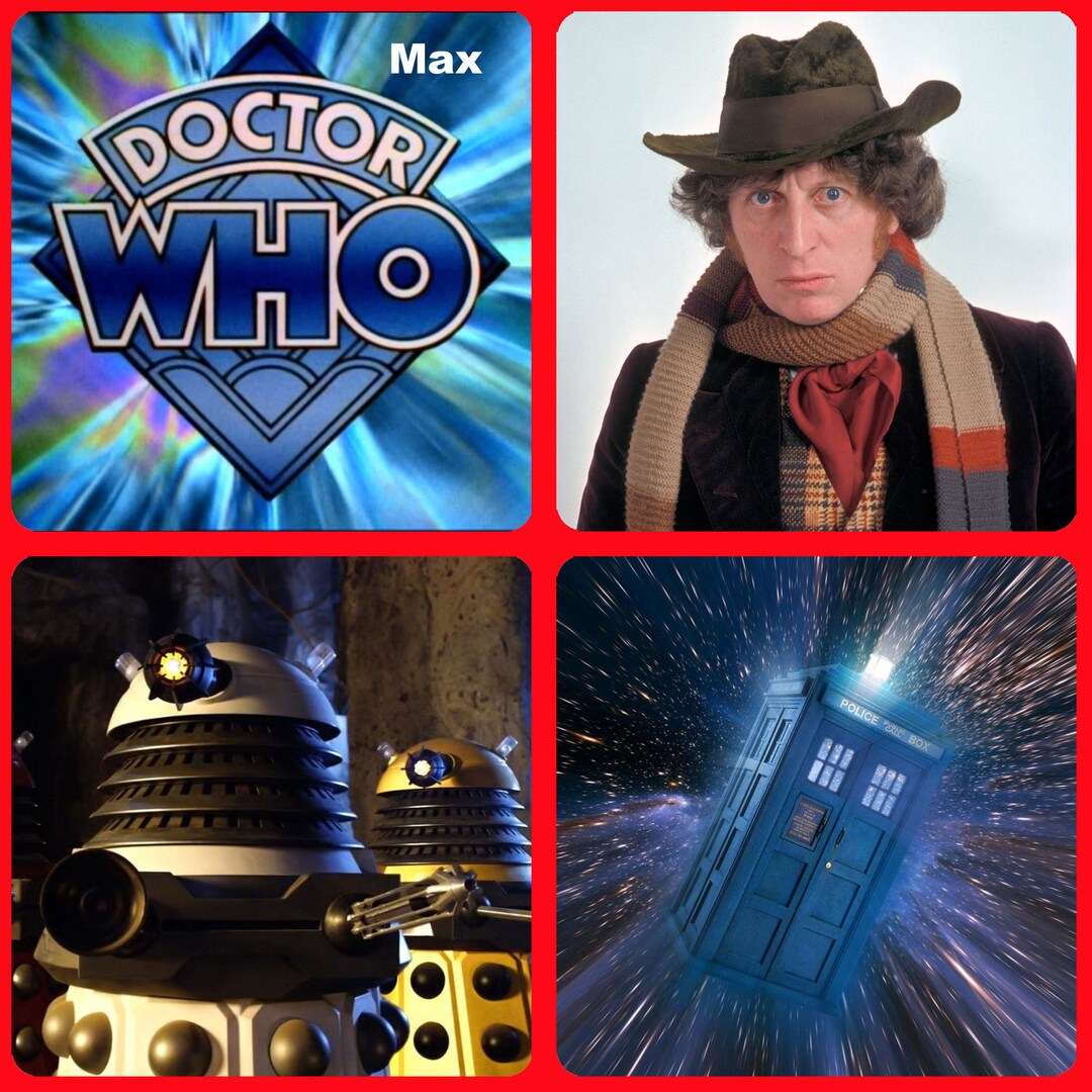 DOCTOR WHO Characters Personalised Wooden Coaster, Customised Wooden ...