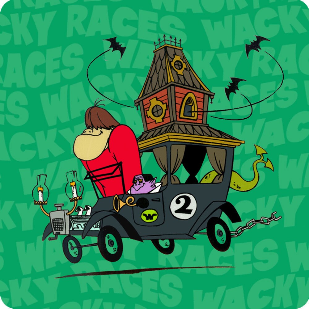 WACKY RACES Character Personalised Wooden Coaster, Customised Wooden ...