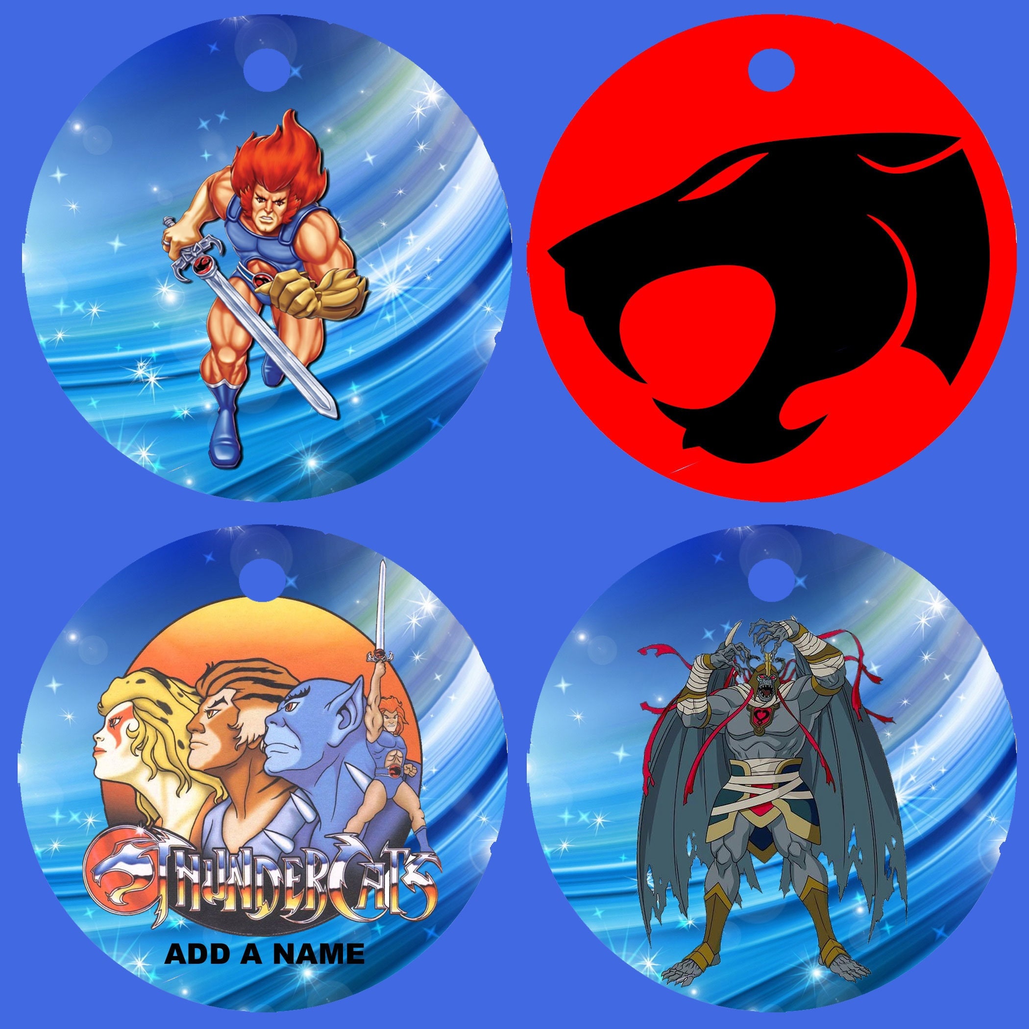 THUNDERCATS CHARACTER Personalised Christmas Tree Decoration, Custom ...