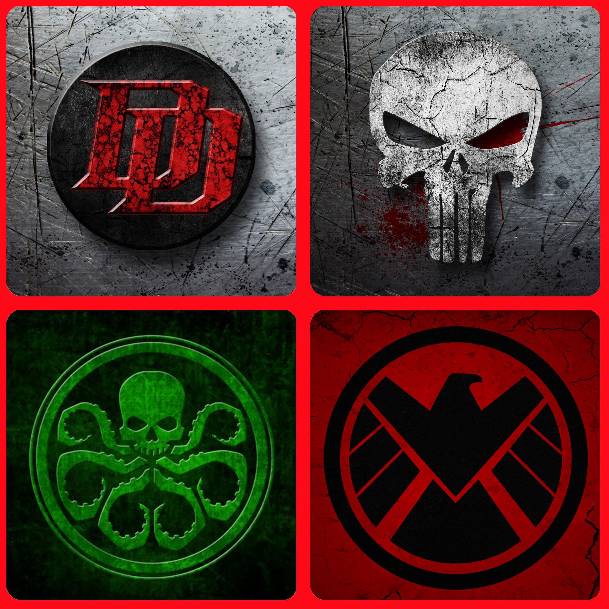 MARVEL CHARACTER LOGO Personalised Wooden Coaster Customised - Etsy