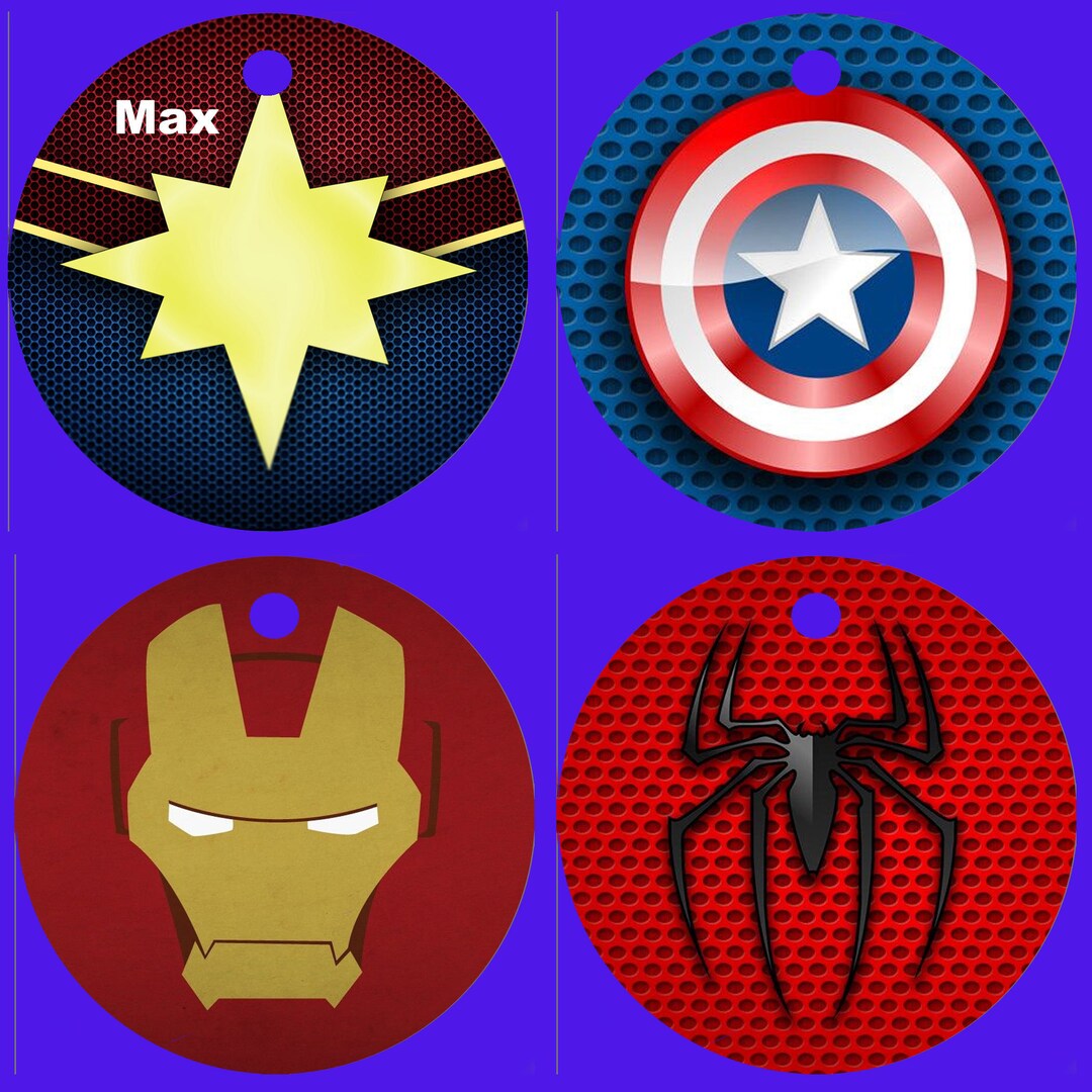 AVENGERS LOGOS Personalised Christmas Tree Decoration, Custom Printed ...